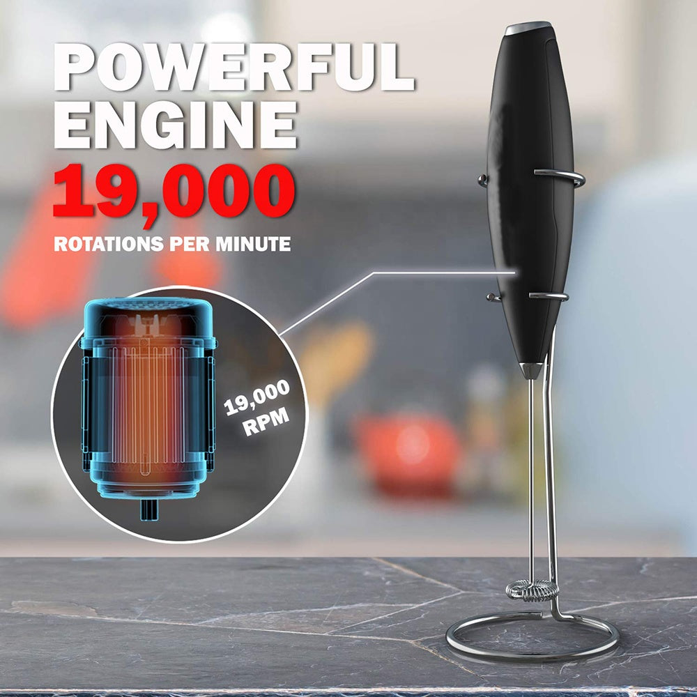 High-Speed Milk Frother with Sleek Stand – Café-Style Foam in Seconds ...
